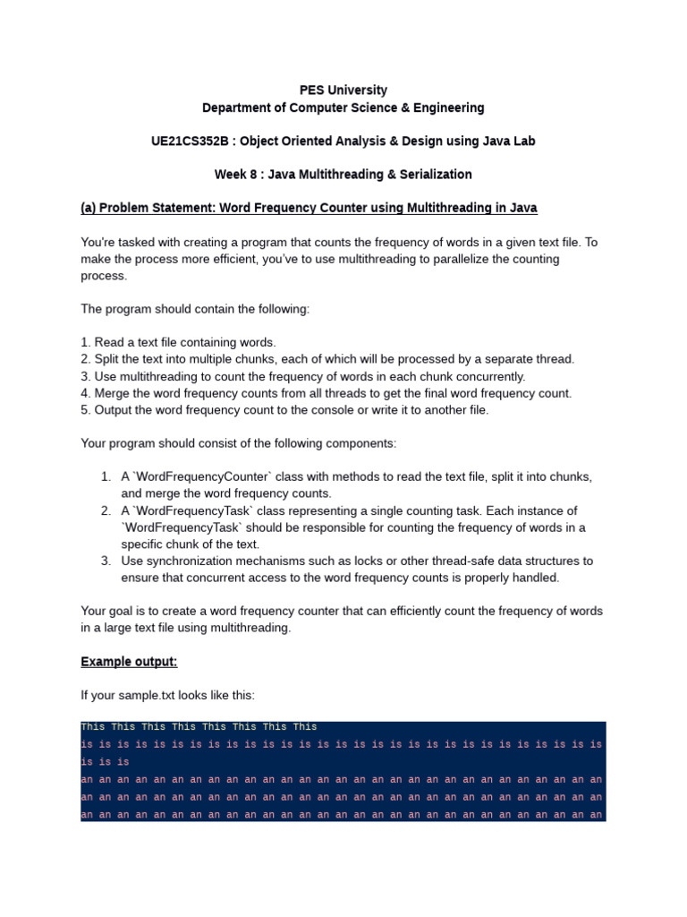 OOADJ Lab8-2 | Download Free PDF | Thread (Computing) | Class (Computer Programming)