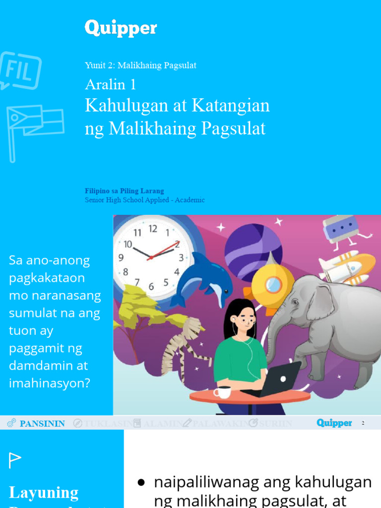 FPL - Q1 0201 - Kahulugan at Katangian NG Malikhaing Pagsulat | PDF FPL - Q1 0201 - Kahulugan at Katangian NG Malikhaing Pagsulat | PDF