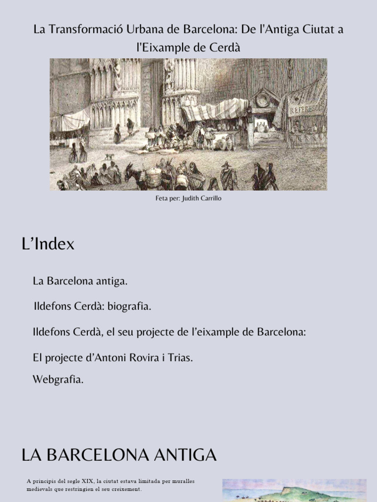 La Transformació Urbana de Barcelona de L'antiga Ciutat A L'eixample de Cerdà | PDF