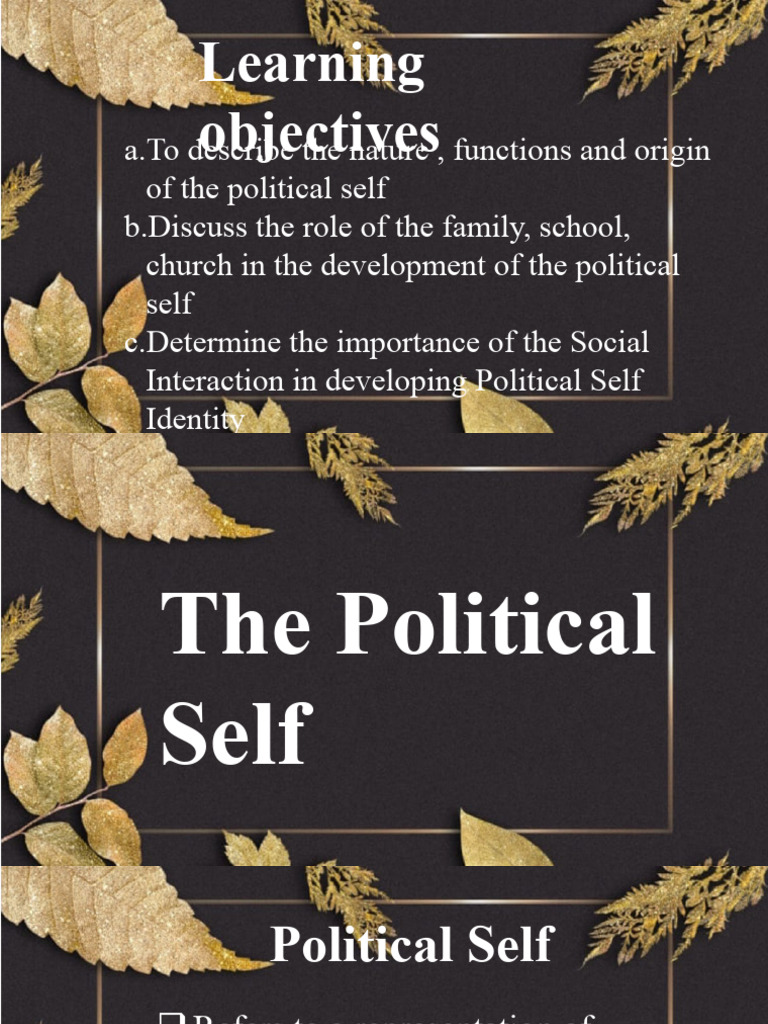The Political Self UTS | PDF | Socialization | Identity (Social Science)