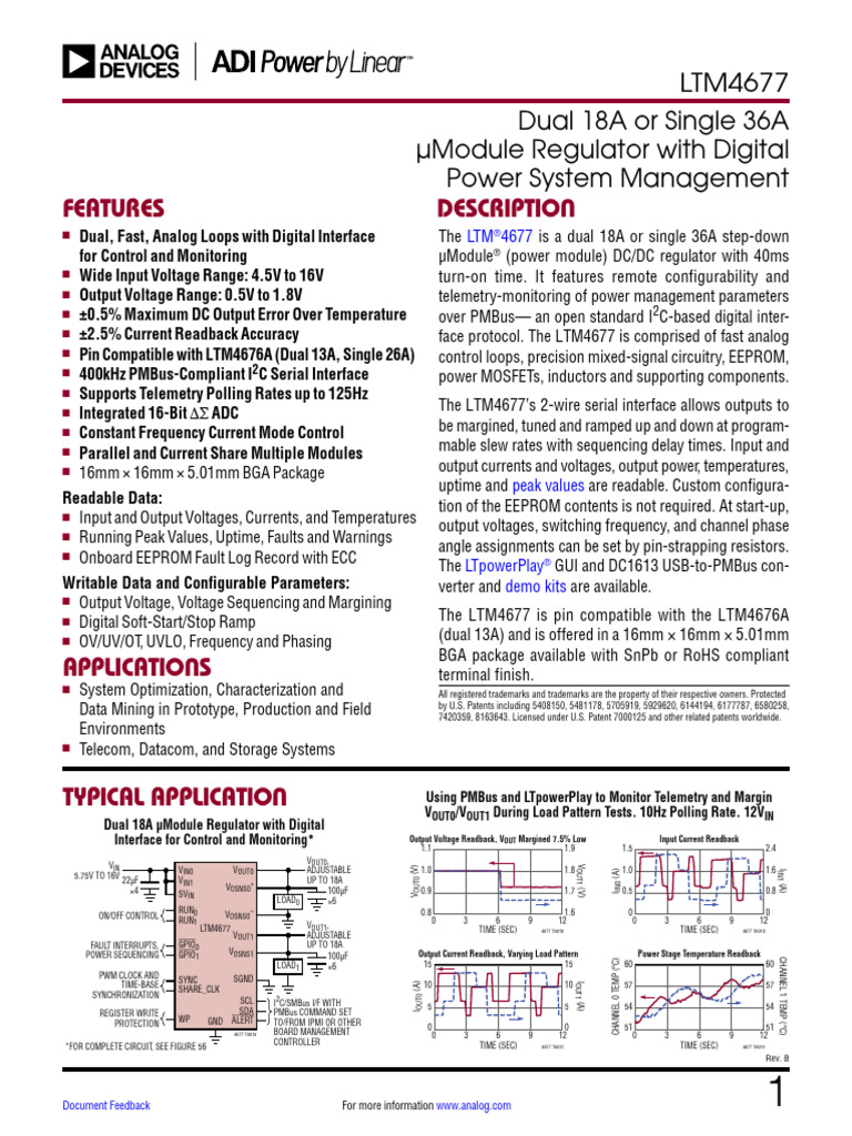 LTM 4677 | PDF | Manufactured Goods | Electronic Engineering