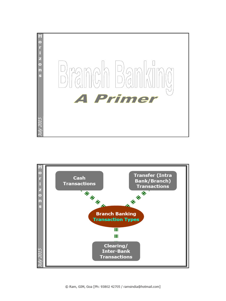 Branch Banking Presentation | PDF | Debits And Credits | Transaction Account