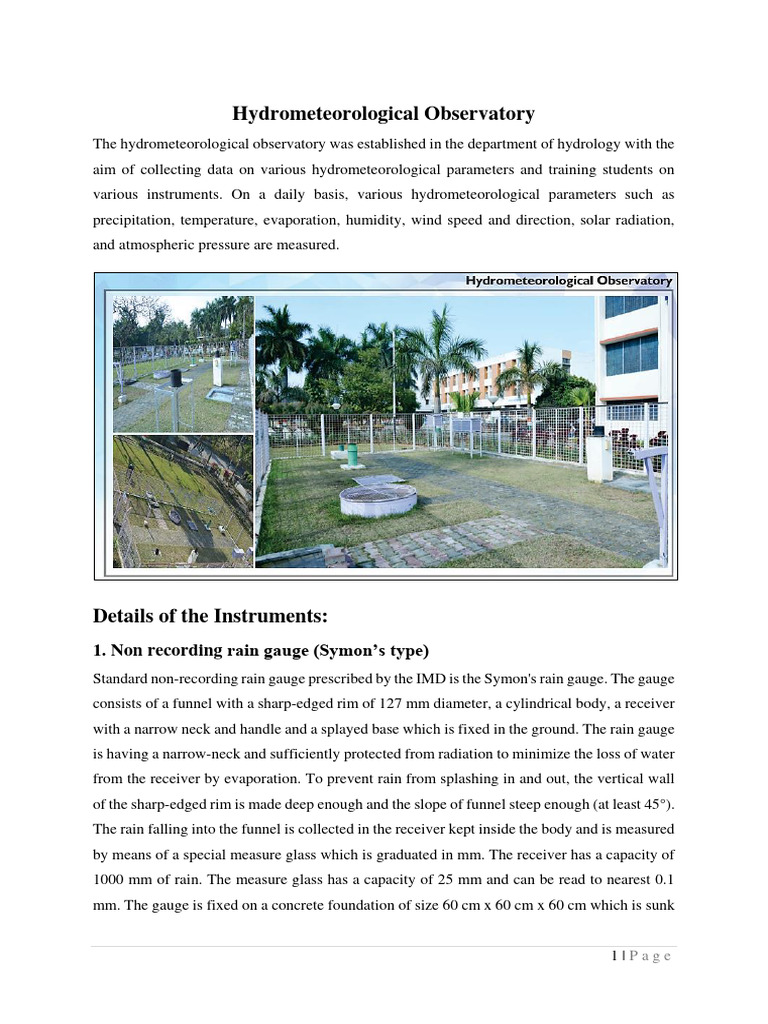 Observatory Document | PDF | Pressure Measurement | Meteorology
