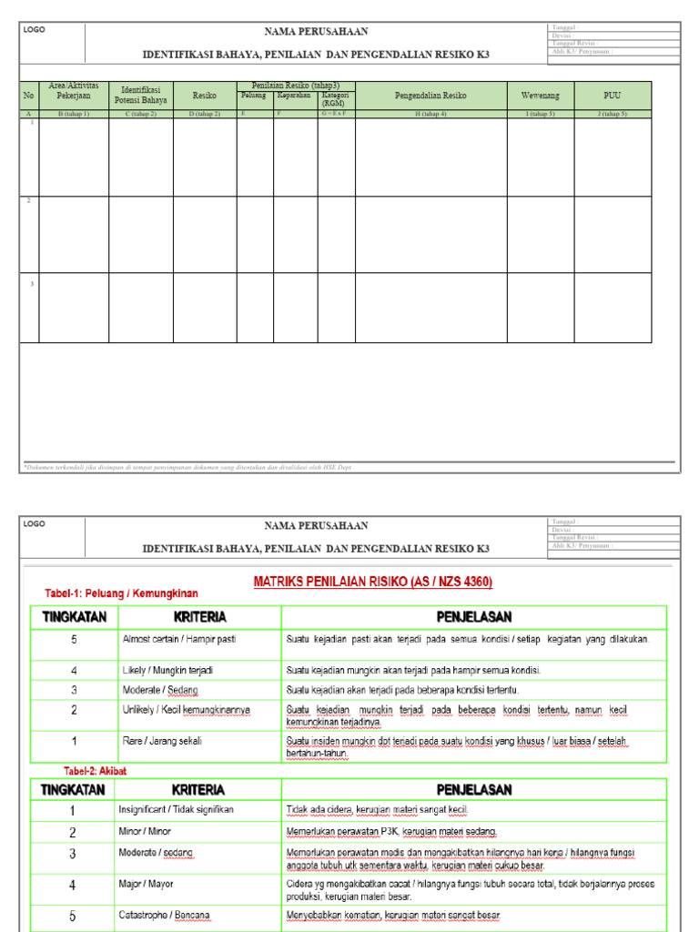 FORM LATIHAN HIRA - Latihan | PDF