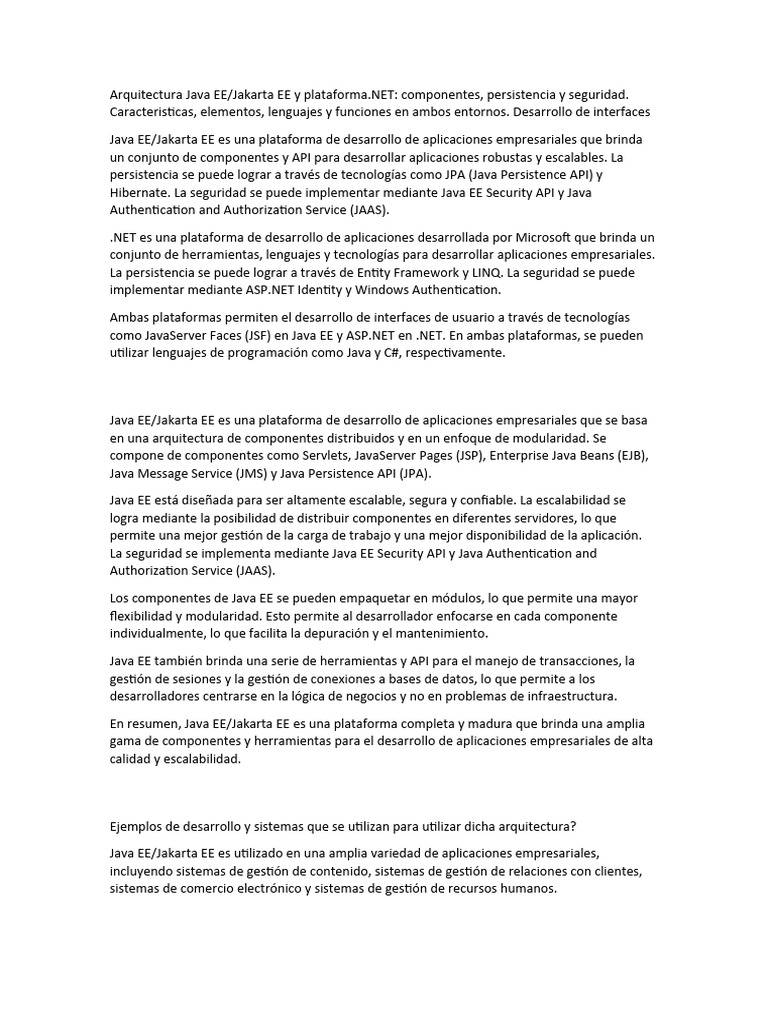 Arquitectura Java Ee Descargar Gratis Pdf Net Framework Java 0803