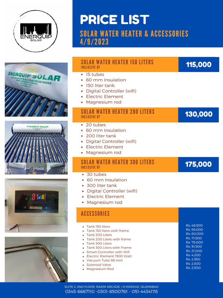 Price List Sep 2023 | PDF
