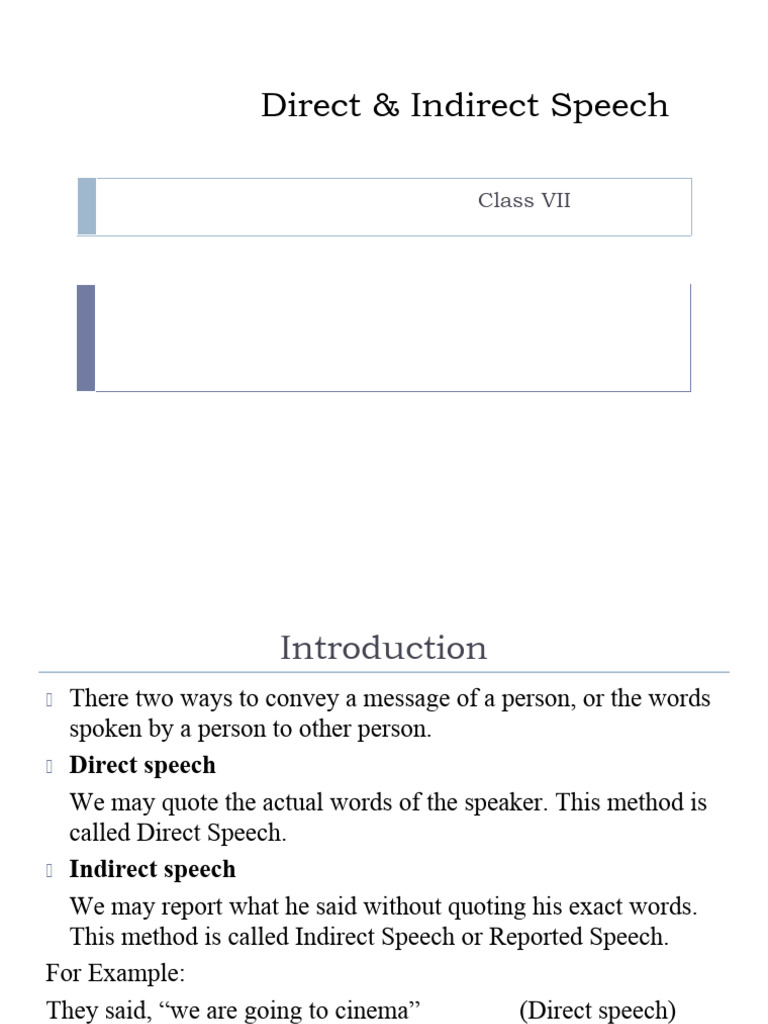 Direct Indirect Speech | PDF | Linguistic Morphology | Semantics