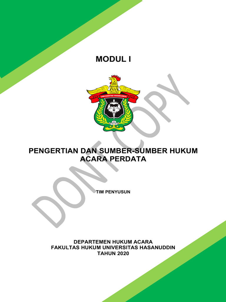 Modul I Kegiatan Belajar Hukum Acara Perdata | PDF