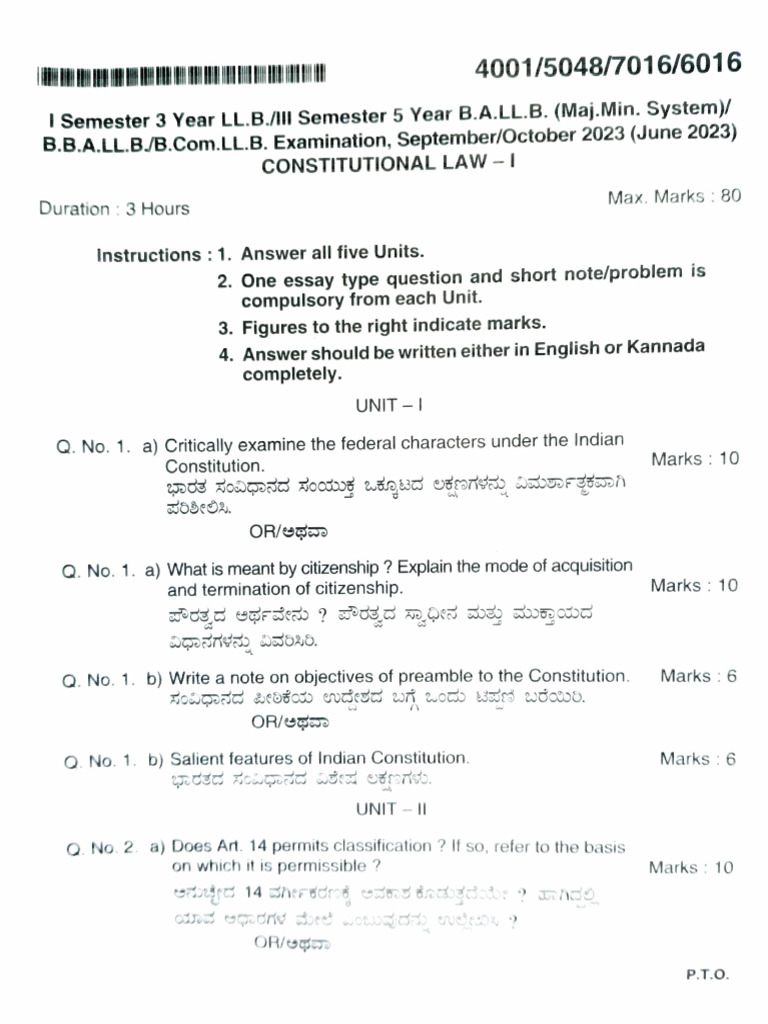 1St Semester Question Papers (Sep - Oct-23) | PDF | Tort | Justice
