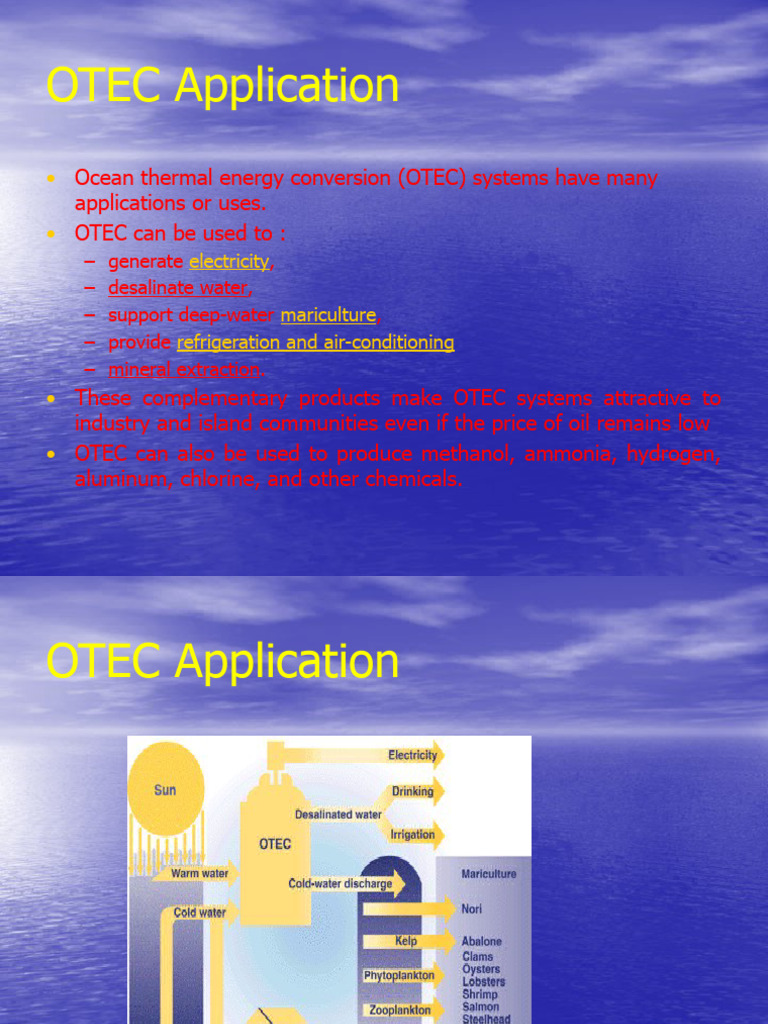 OTEC Applications | PDF | Desalination | Nature