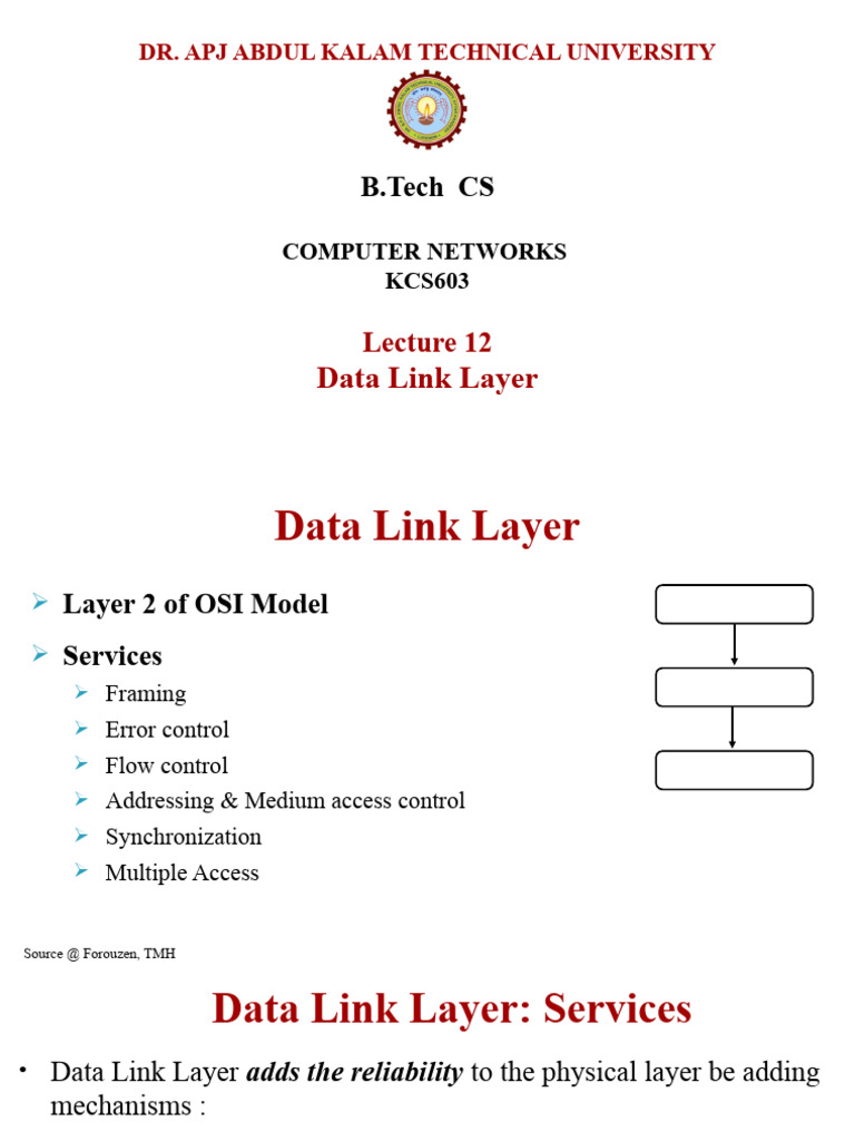 CN Lecture 12 - Data Link Layer - 15 March 2023 | PDF | Channel Access Method | Networking Standards