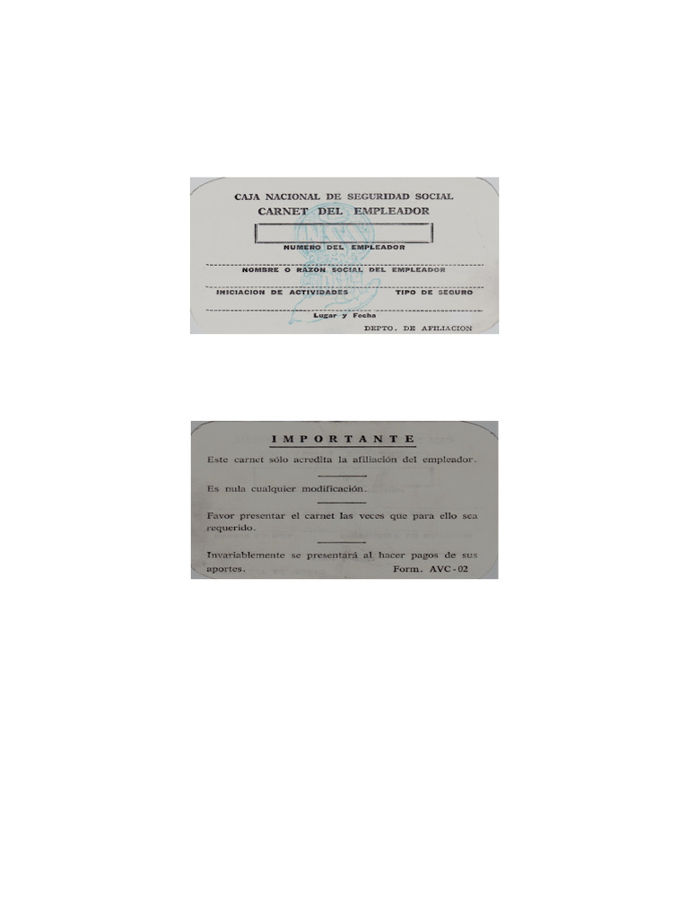 Formulario Avc-02 | PDF