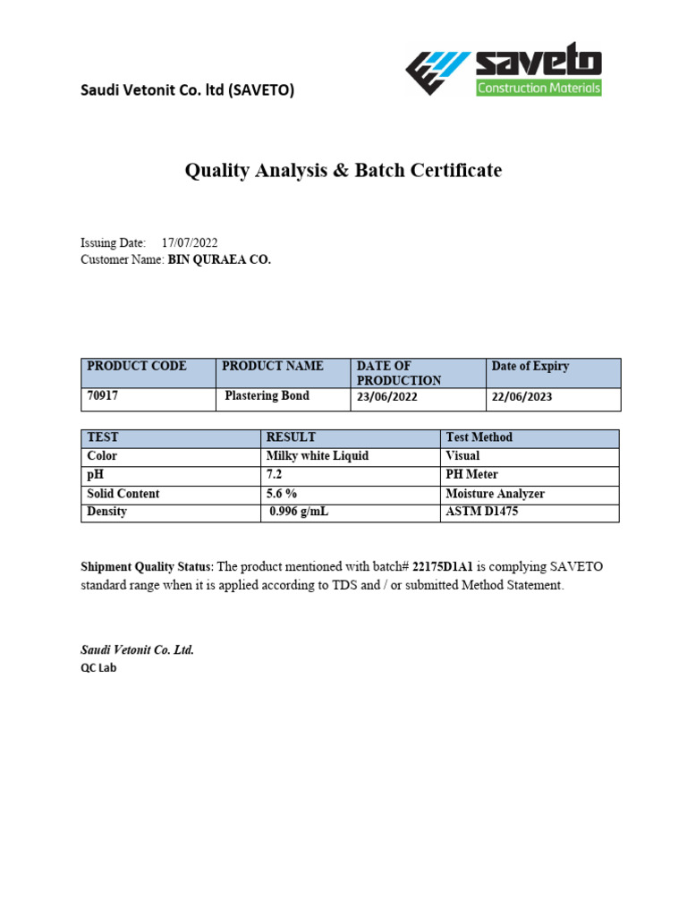 Quality Report for Construction Pros | PDF