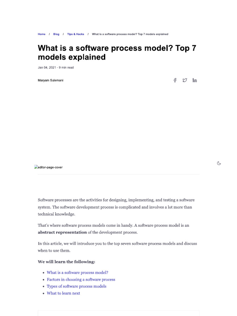 All Software Process Models in Detail | PDF