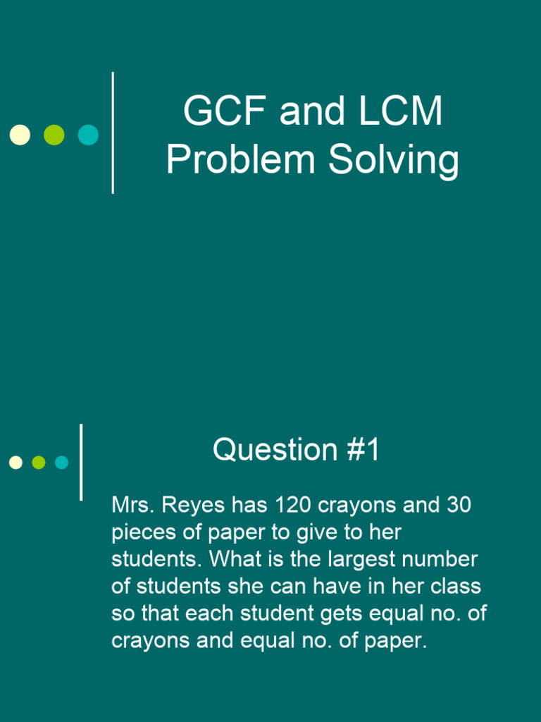 GCF LCM Word Problems | PDF | Jupiter | Planets