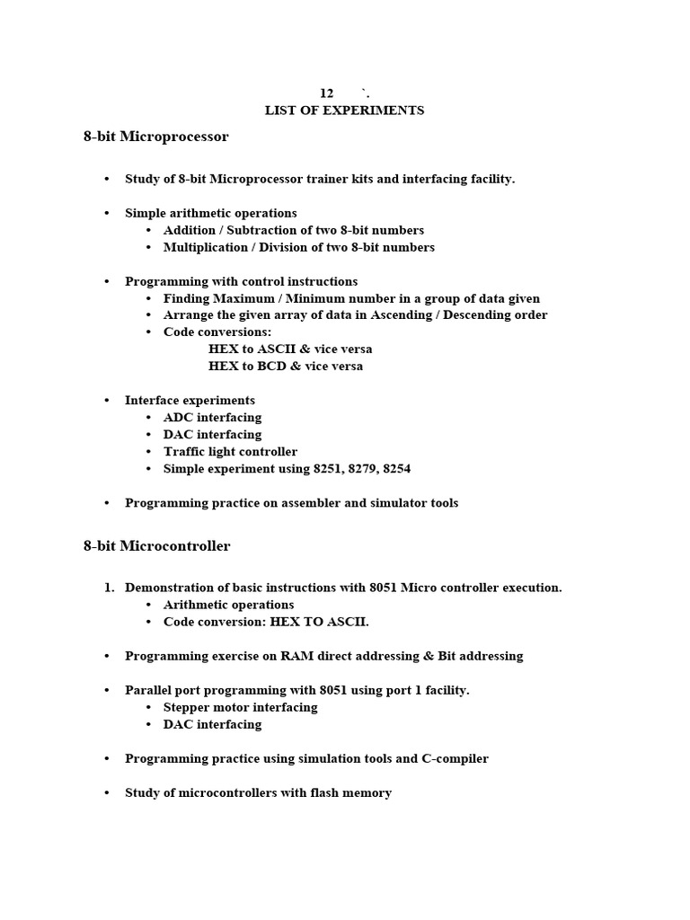 Microprogram Programing | PDF | Input/Output | Digital To Analog Converter