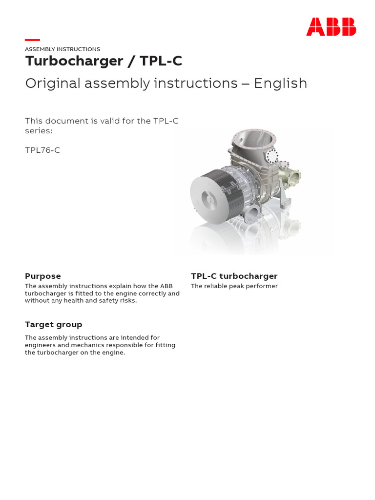 ABB Turbo TPL-C Assembling | PDF | Personal Protective Equipment | Occupational Safety And Health