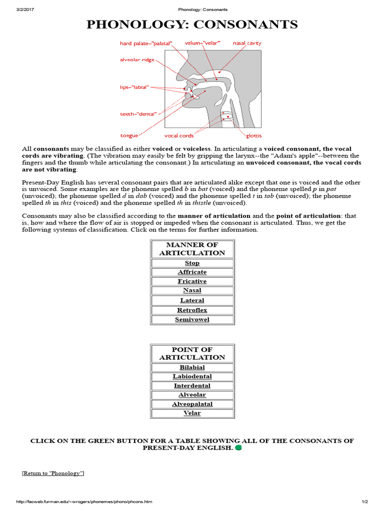 Phonology - Consonants | PDF | Consonant | Languages