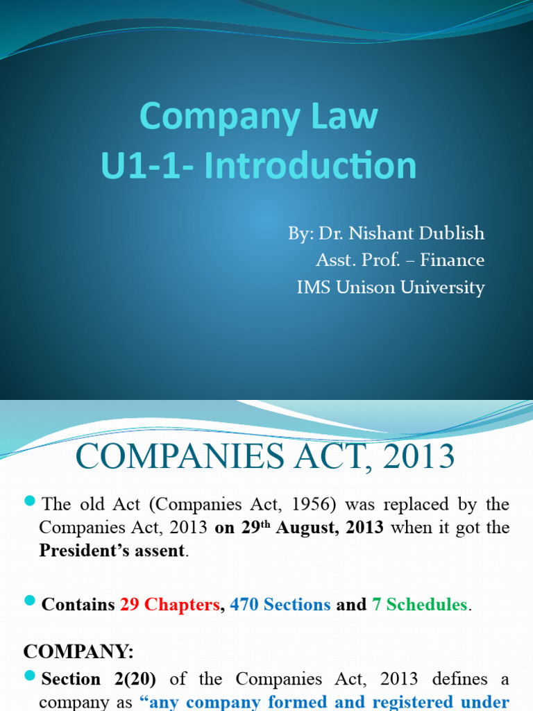 U1 1 Introduction | PDF | Business Law | Corporations