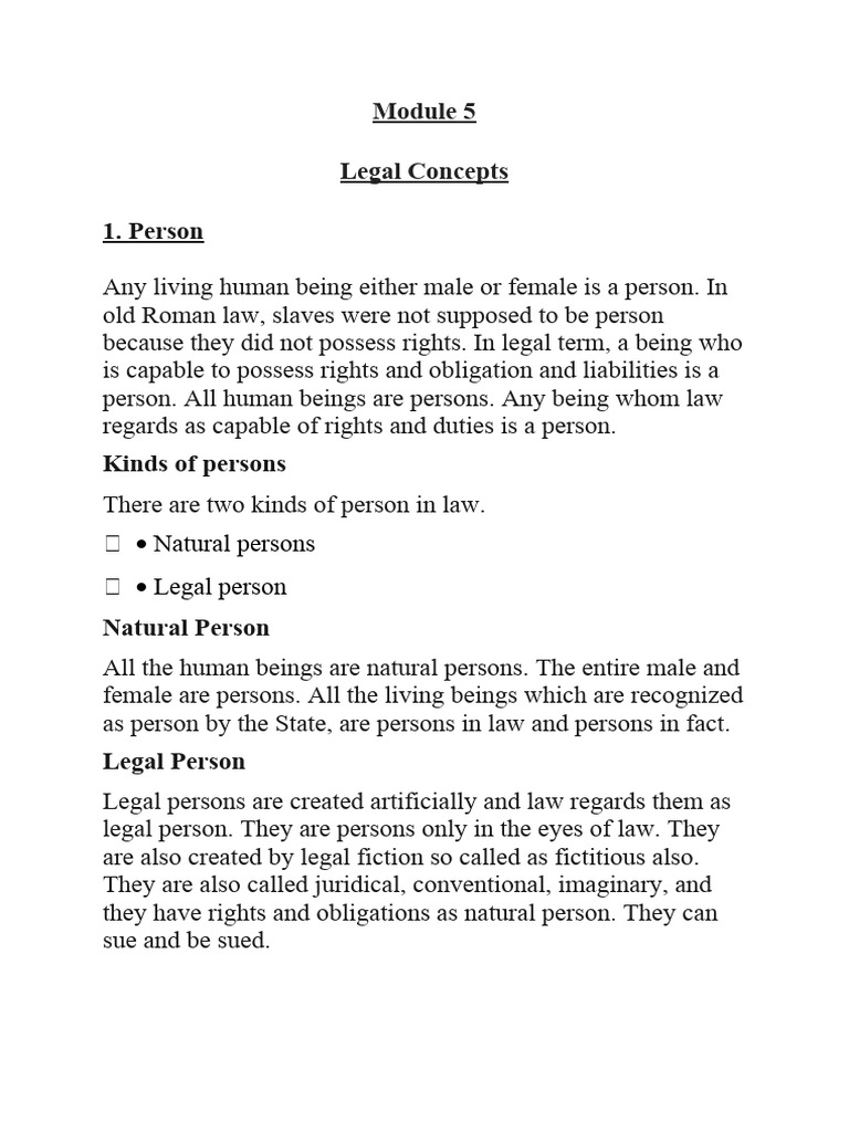 Module 5 - Legal Concepts | PDF