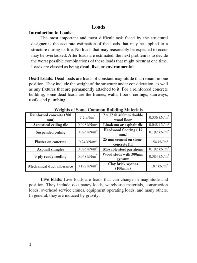 Understanding Structural Loads and Analysis | PDF | Structural Load ...