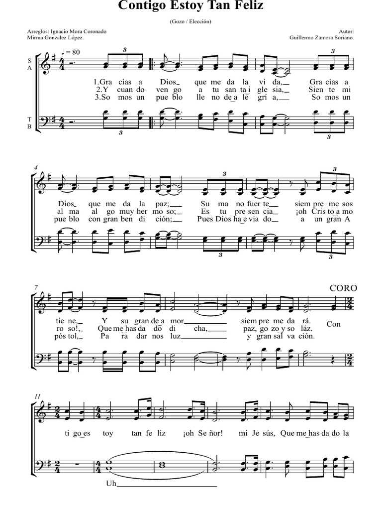 Contigo Estoy Tan Feliz - LLDM | PDF