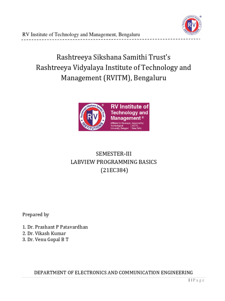 Labview Lab Manual | PDF | Cursor (User Interface) | Computing