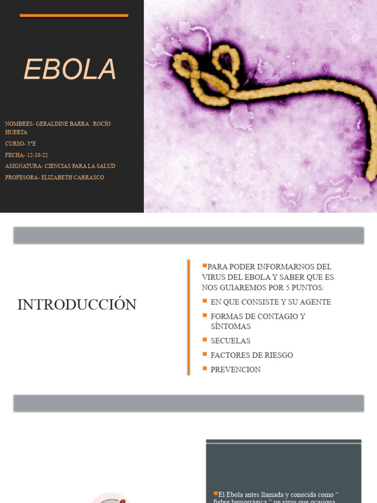Ebola 3°E | PDF | Virus | Inmunología