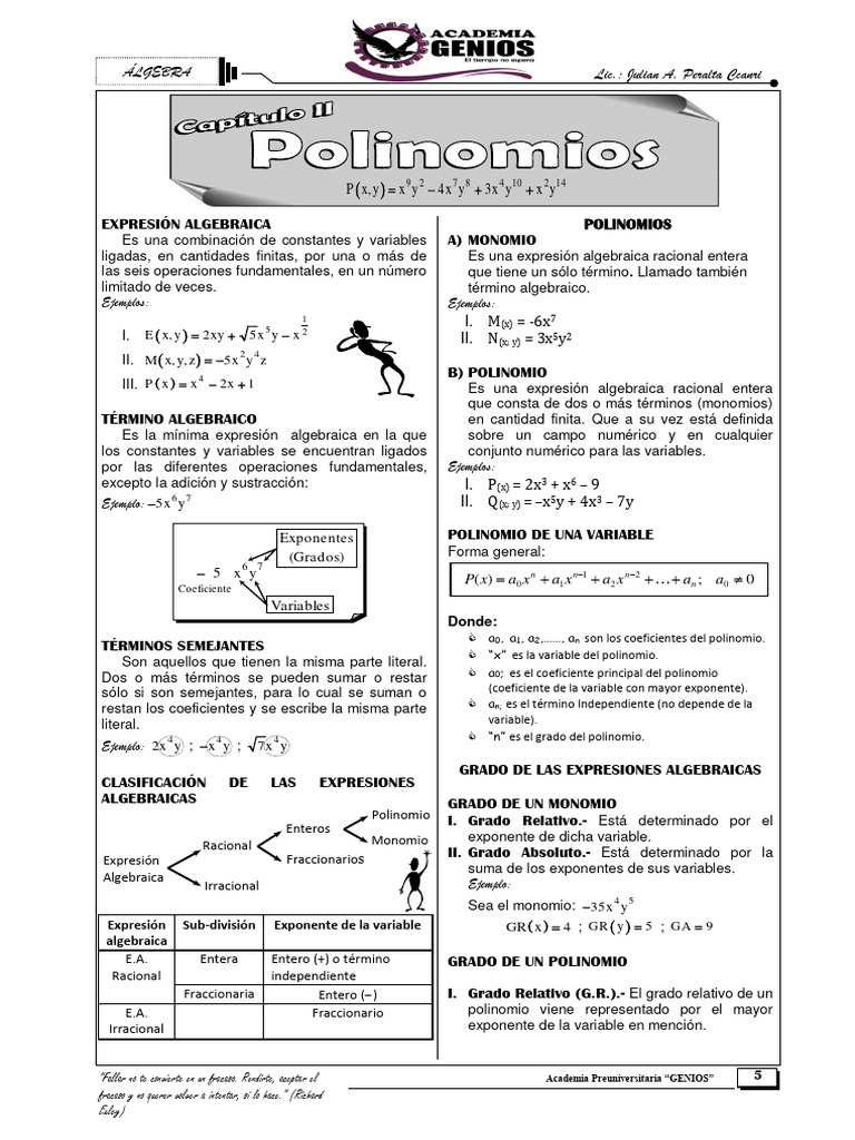 POLINOMIOS | PDF | Matemáticas | Álgebra abstracta