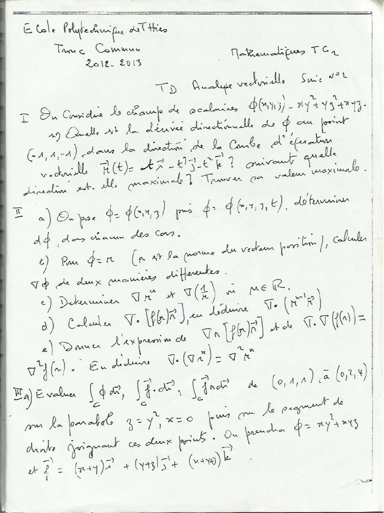 Analyse Vectorielle | PDF