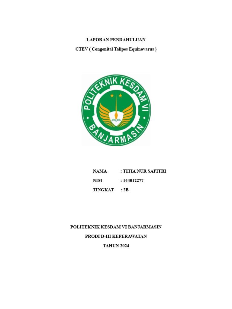 Penanganan CTEV pada Bayi | PDF