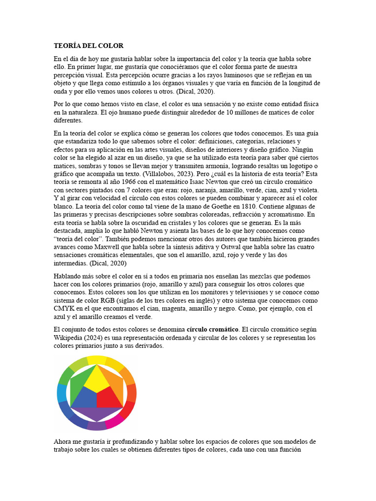 Teoría Del Color | PDF | Color | Amarillo