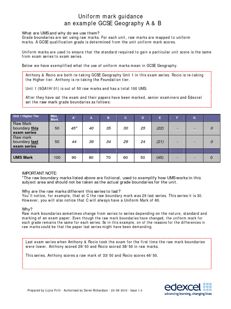 Geography UMS Guidance | PDF | Qualifications | Educational Assessment ...