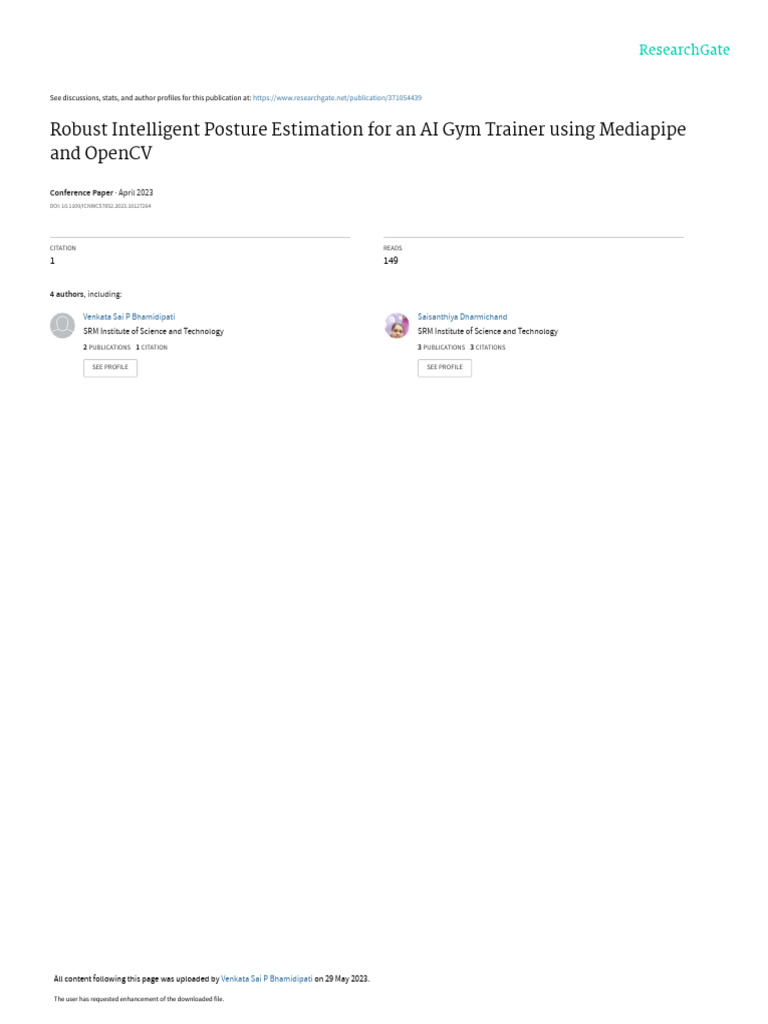 AI Trainer (Mediapipe) (Futurescope) - 2023 | PDF | Computer Vision ...