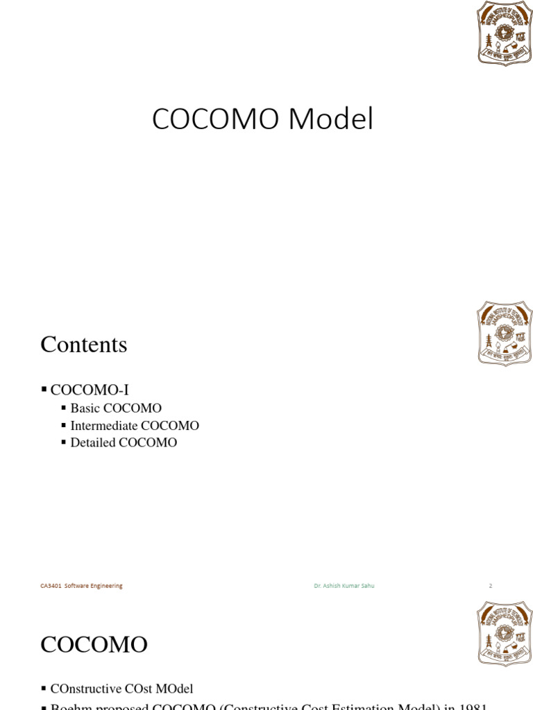 5.1 Cocomo Model | PDF | Computing | Engineering