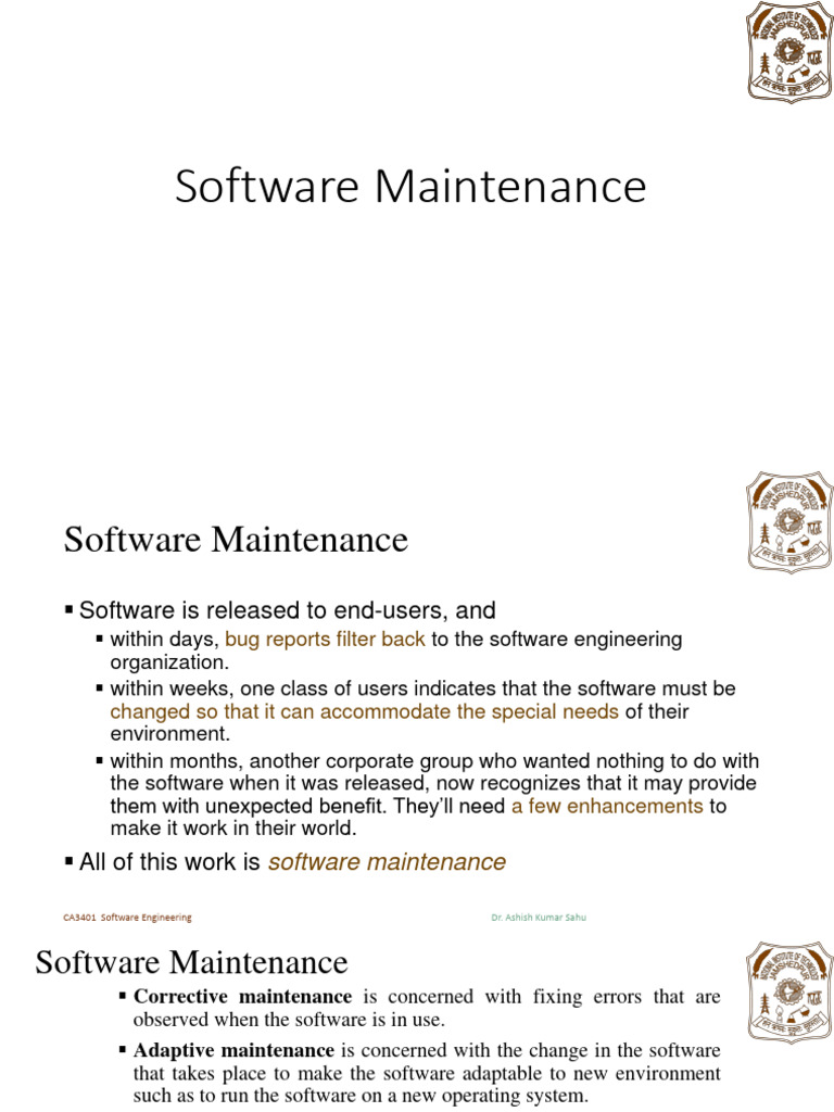 5.2 Software Maintainance | Download Free PDF | Software | System