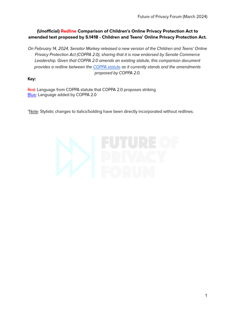 COPPA 2.0 Draft | PDF | Internet | Computer Network