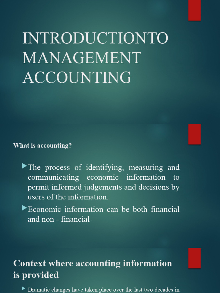 Introduction To Management Accounting | PDF | Management Accounting ...