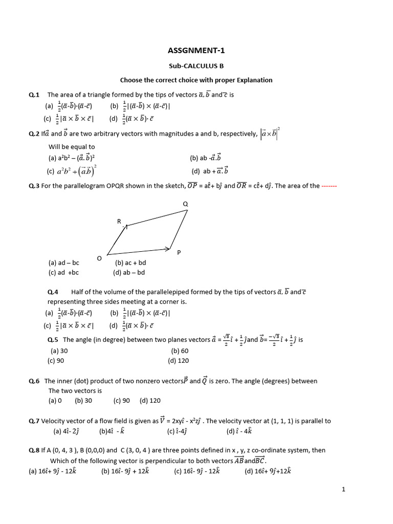Gate Assignment-1 | PDF | Euclidean Vector | Acceleration