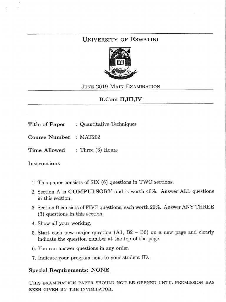 Mat 202 M 2019 | PDF