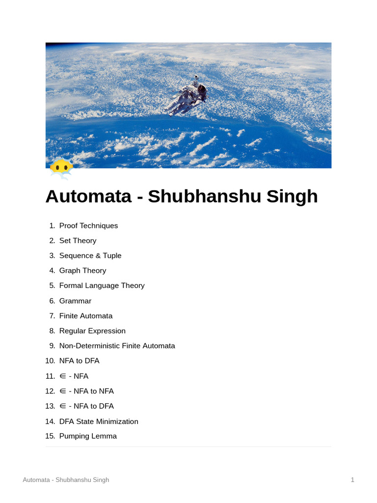 Automata - Shubhanshu Singh | PDF | Mathematical Proof | Vertex (Graph ... Automata - Shubhanshu Singh | PDF | Mathematical Proof | Vertex (Graph ...