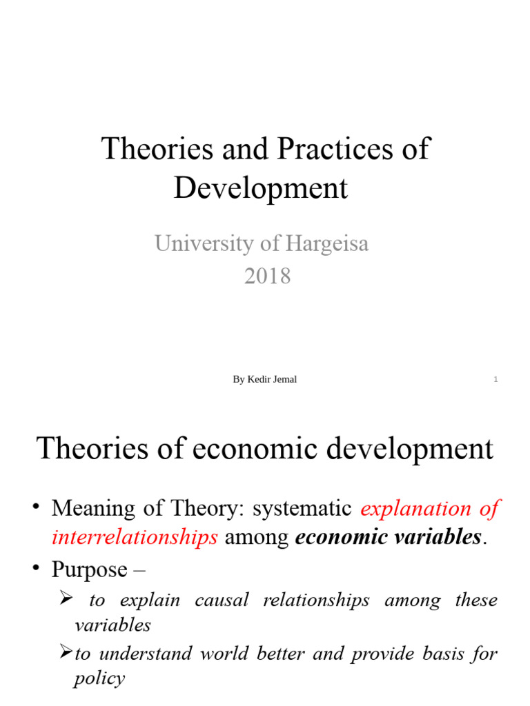 Theories and Practices of Development | PDF | Economic Growth | Economics