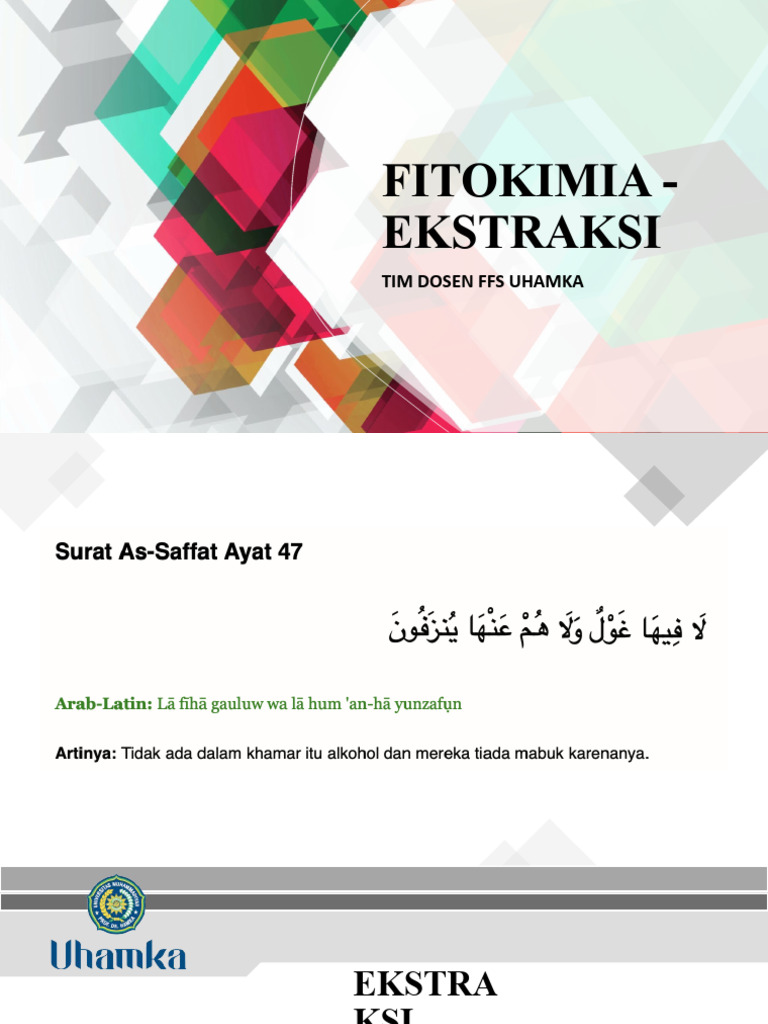 Proses dan Metode Ekstraksi Fitokimia | PDF