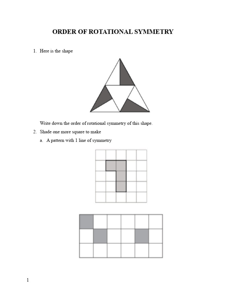 Order of Rotational Symmetry | PDF | Symmetry | Pattern