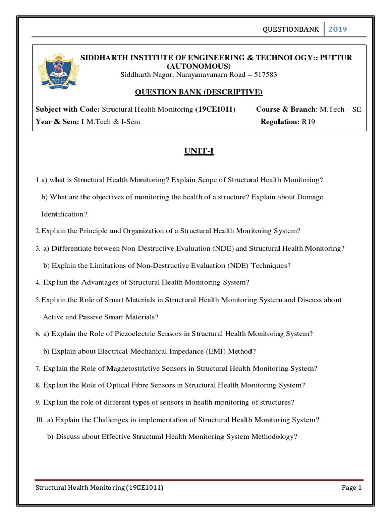 Structural Health Monitoring | PDF | Nondestructive Testing | Concrete