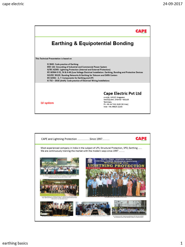 Earthing & Equipotential Bonding | PDF | Electric Power Distribution ...