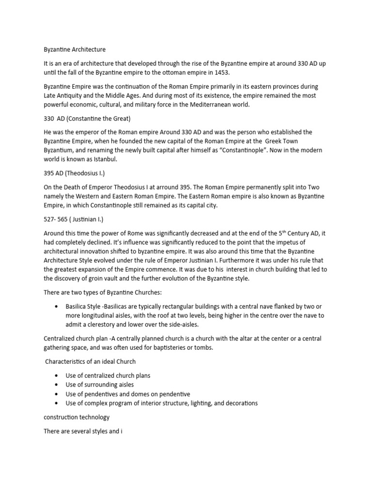 Byzantine Word | PDF | Byzantine Empire | Vault (Architecture)