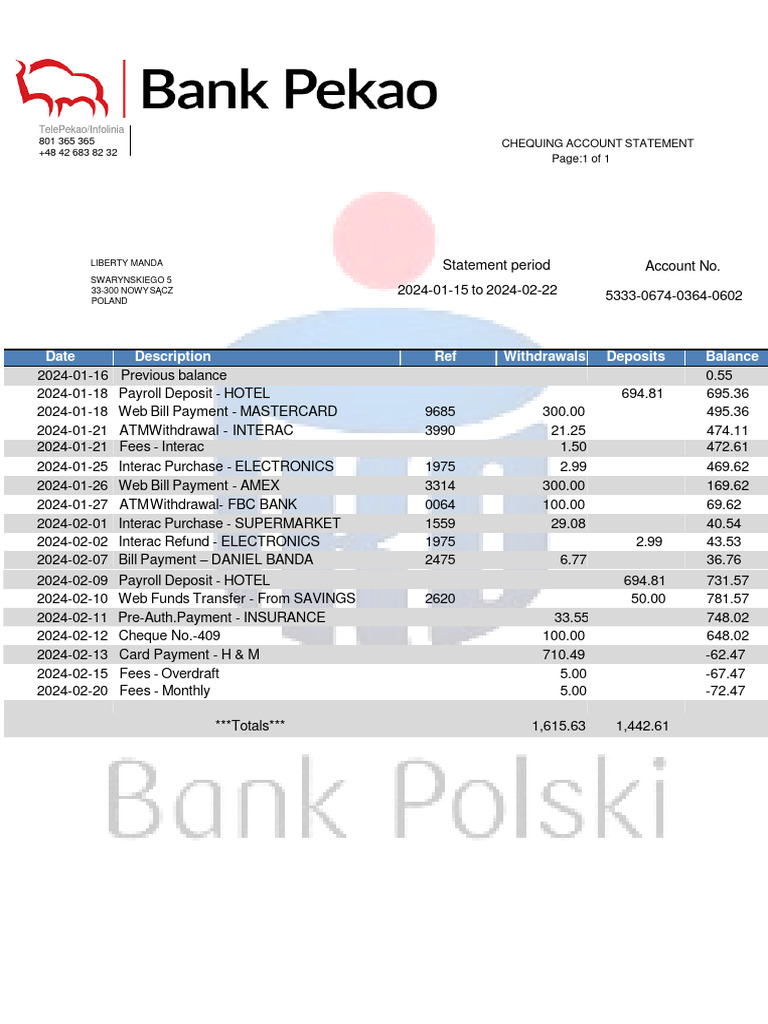 Poland | PDF | Payments | Transaction Account