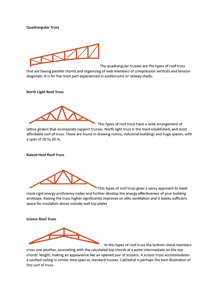 Types of Truss Page 2 | PDF