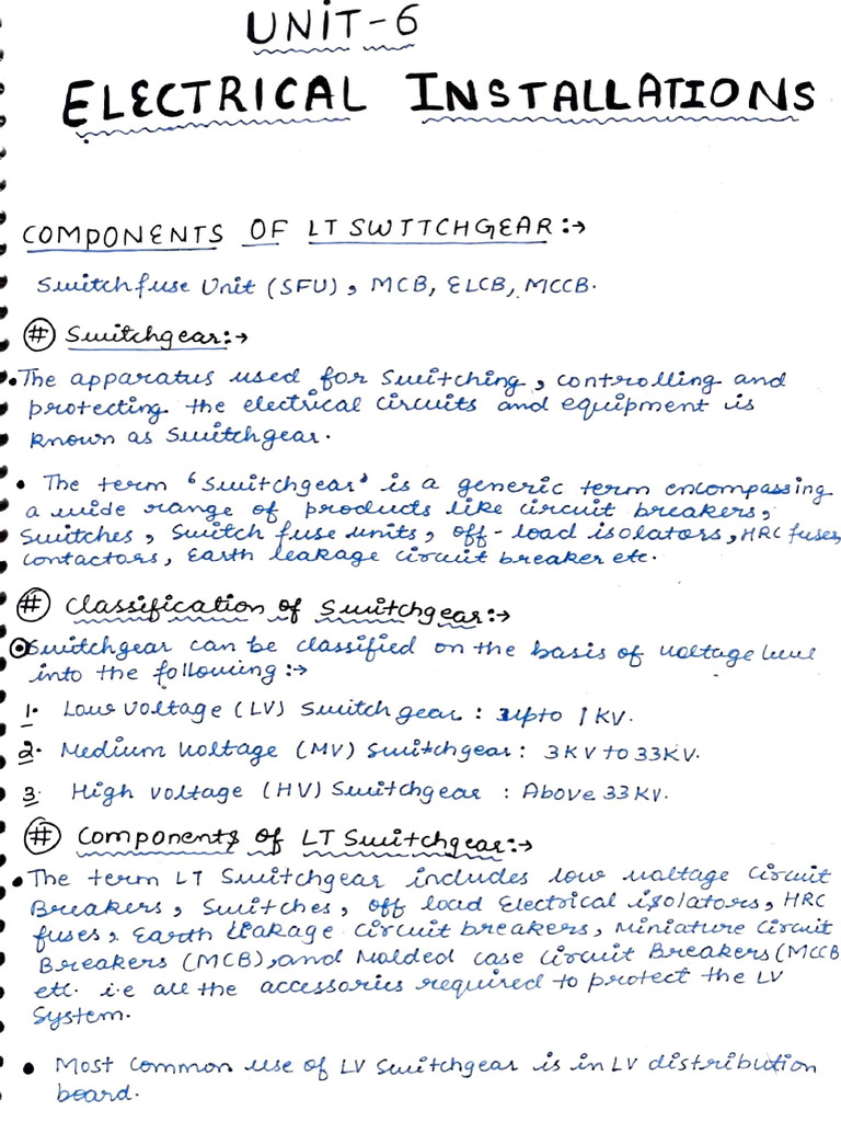 Module 6 Electrical Installations | PDF | Electricity | Electrical Engineering